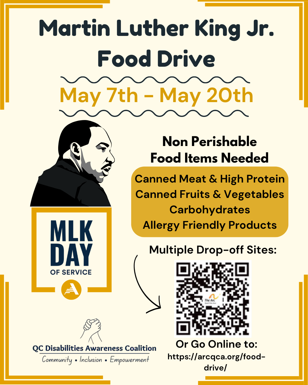 MLK Food Drive Partners - The Arc of The Quad Cities Area